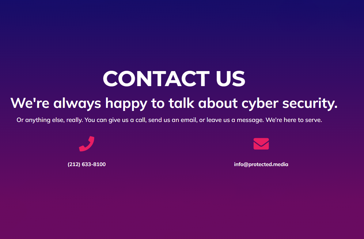Contact Us | Protected Media